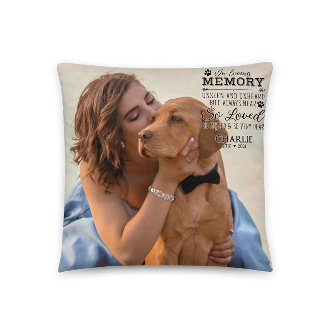 Personalized Custom In Loving Memory Dog Pet Memorial Pillow PL26