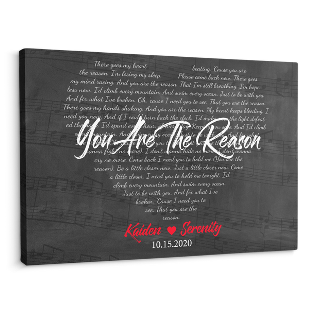 Personalized Custom Song Lyrics On Canvas CS70