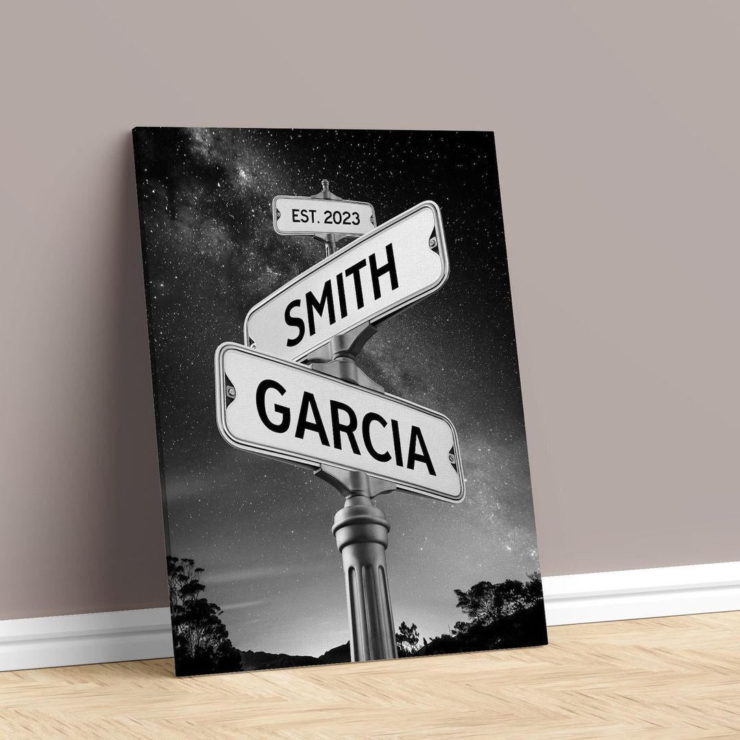 Personalized Custom Street Sign Name Canvas CS221
