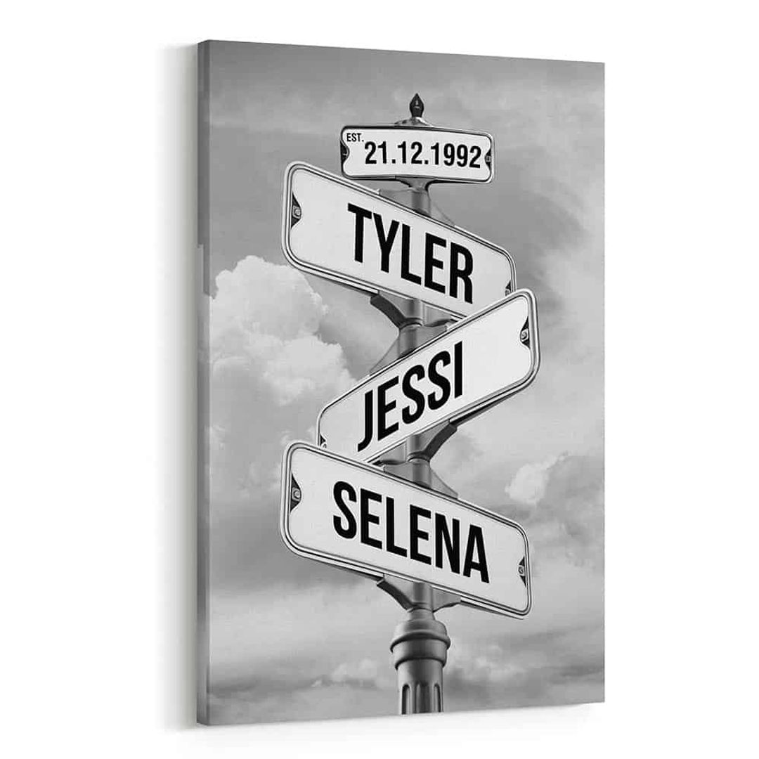 Personalized Custom Street Sign Name Canvas CS207