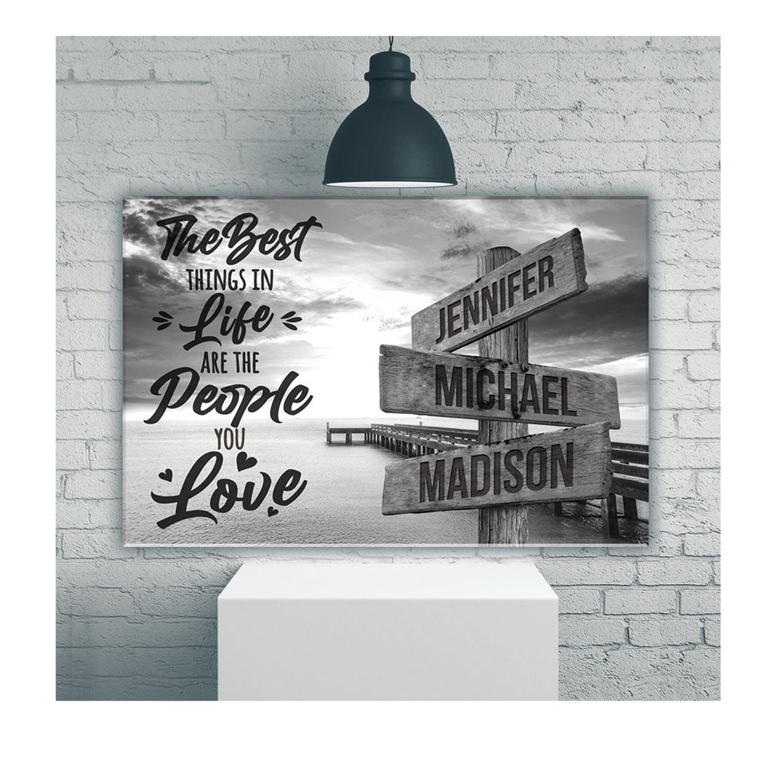 Personalized Custom Family Street Sign Name Canvas CS236