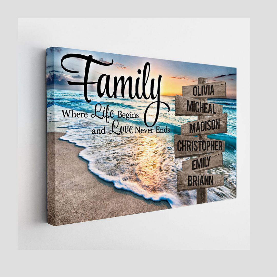 Personalized Custom Street Sign Family Name Canvas CS248