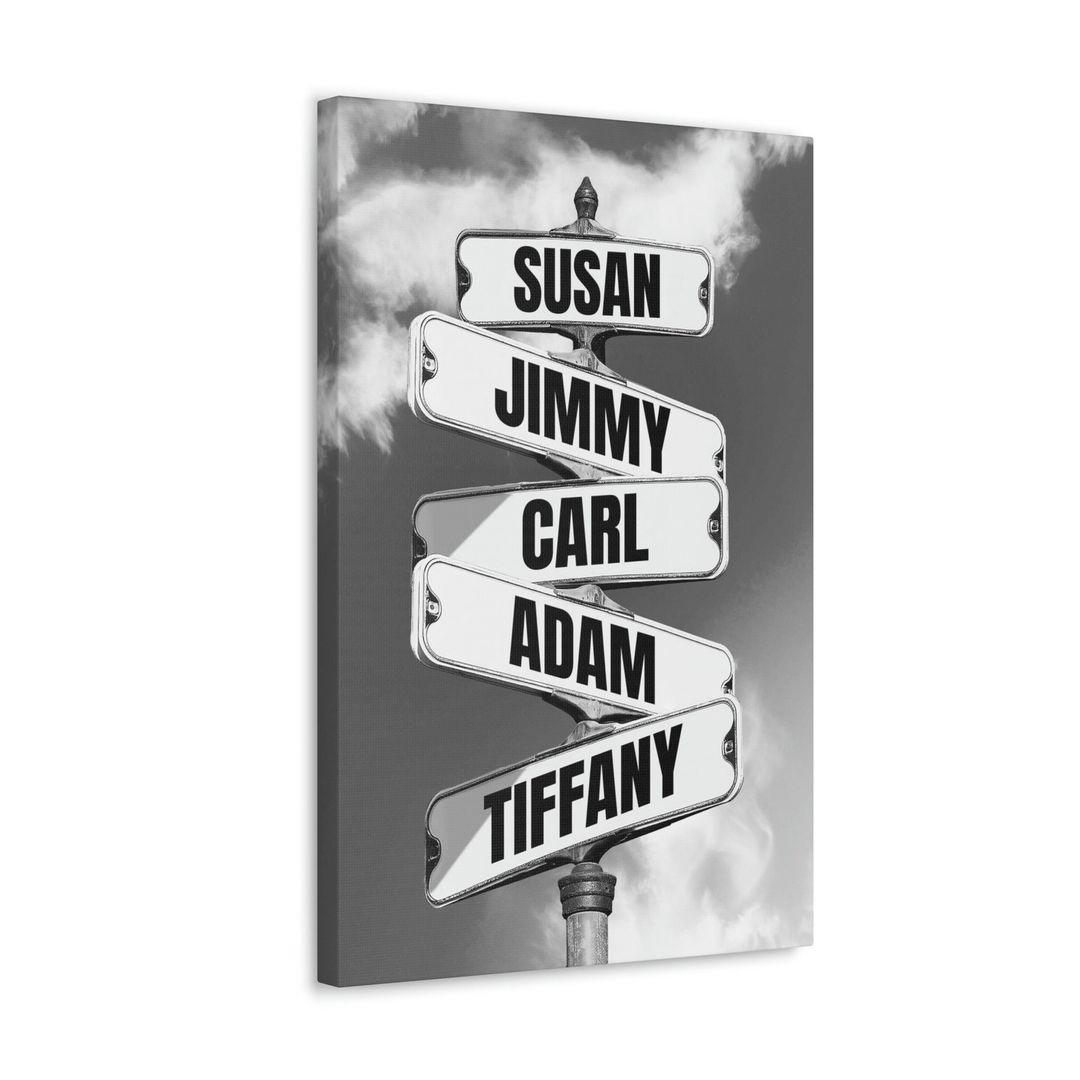 Personalized Custom Street Sign Family Name Canvas CS244