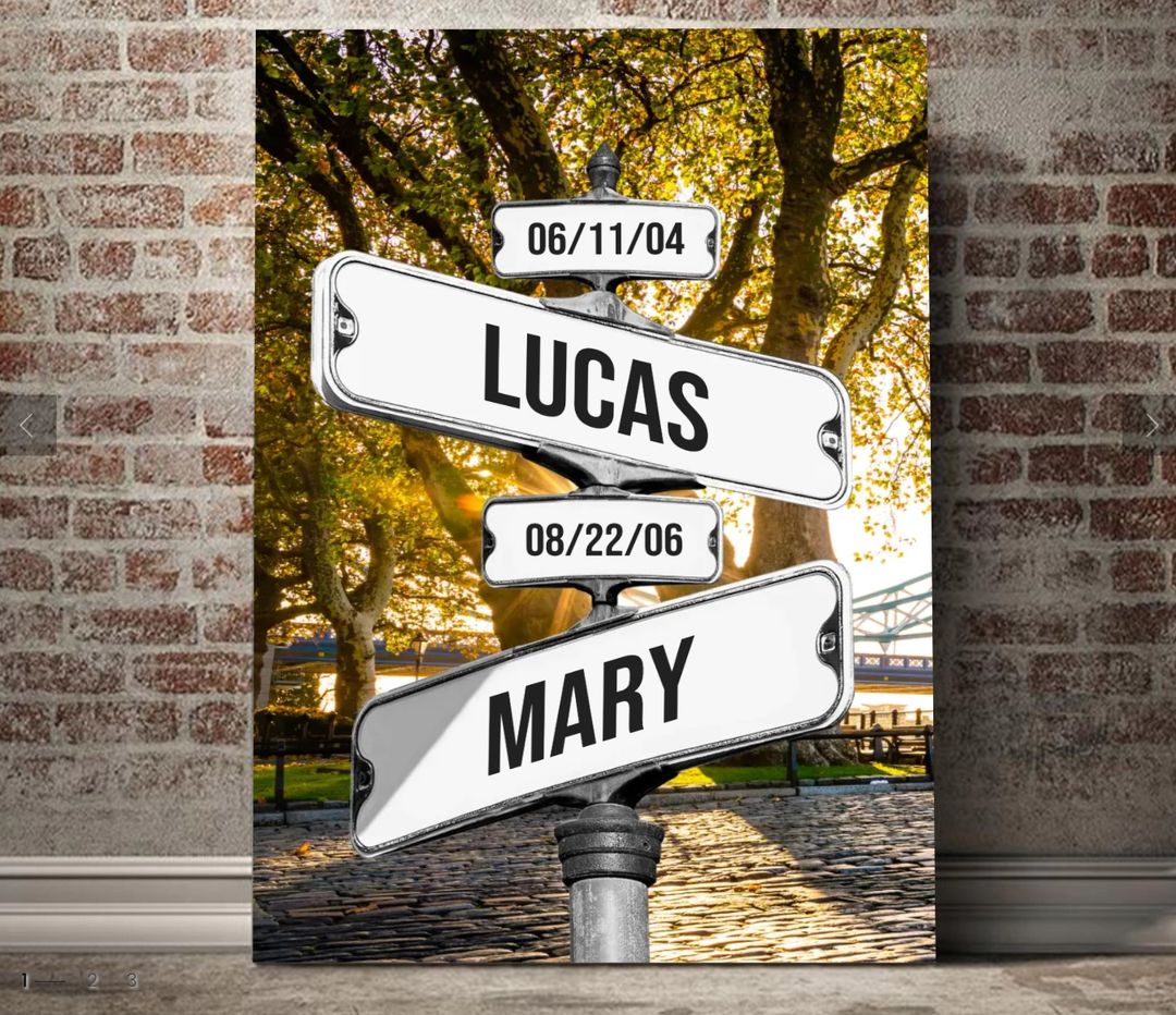 Personalized Custom Street Sign Family Name Canvas CS268