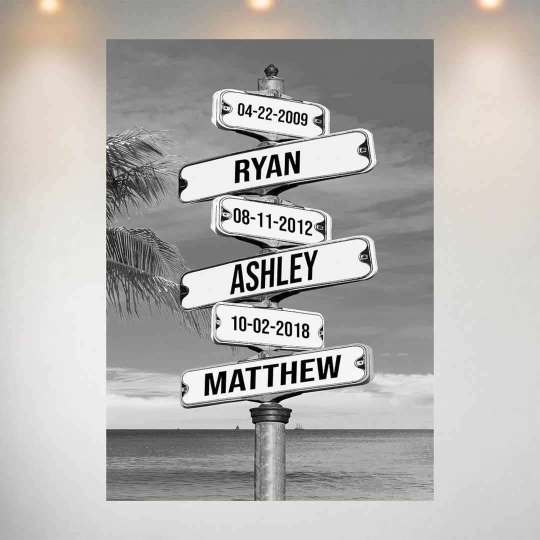 Personalized Custom Street Sign Family Name Canvas CS298