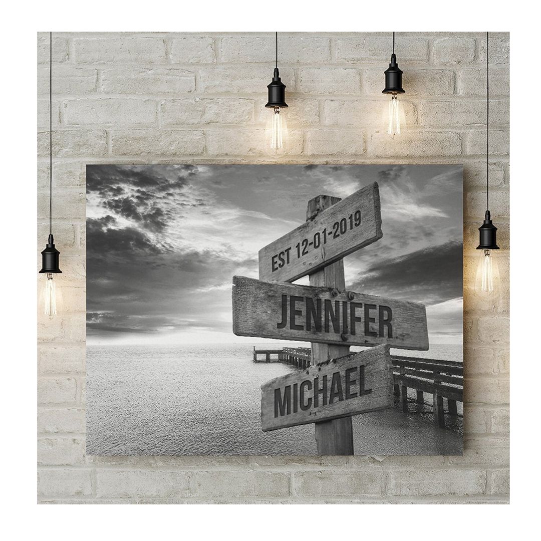 Personalized Custom Street Sign Family Name Canvas CS308
