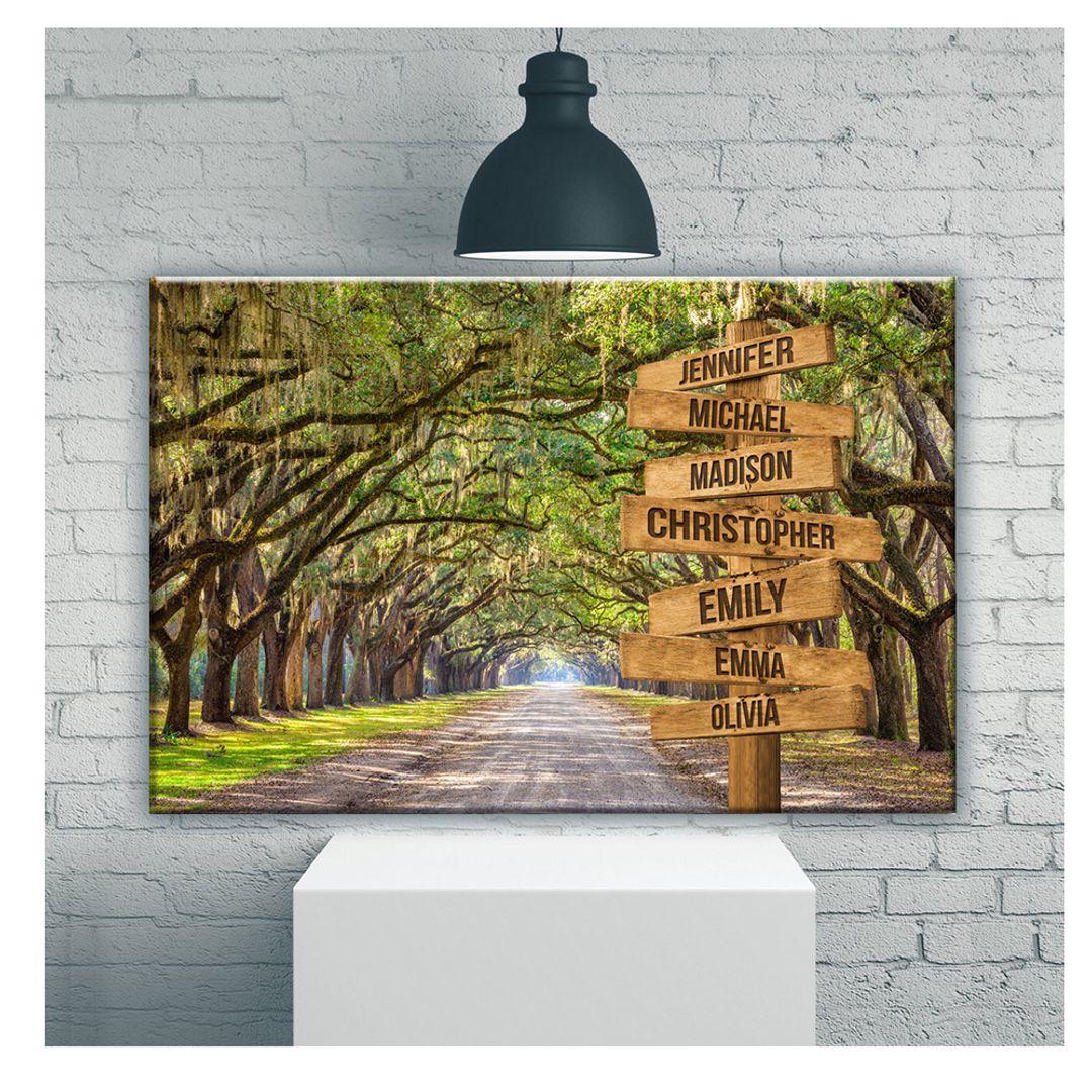 Personalized Custom Family Name Street Sign Canvas CS454